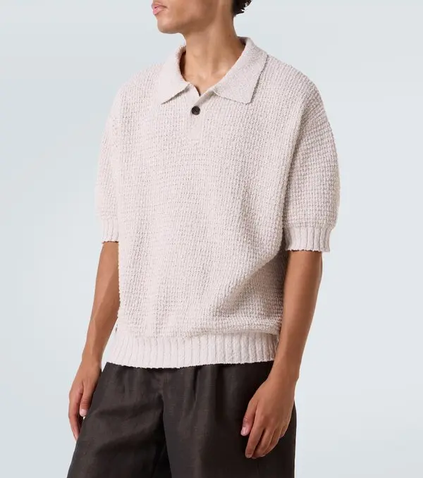 Commas Knitted Cotton Polo Shirt