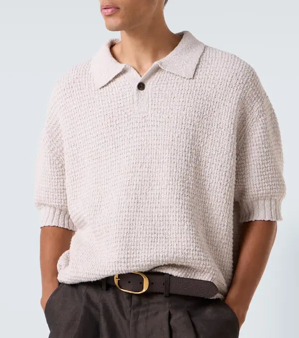 Commas Knitted Cotton Polo Shirt