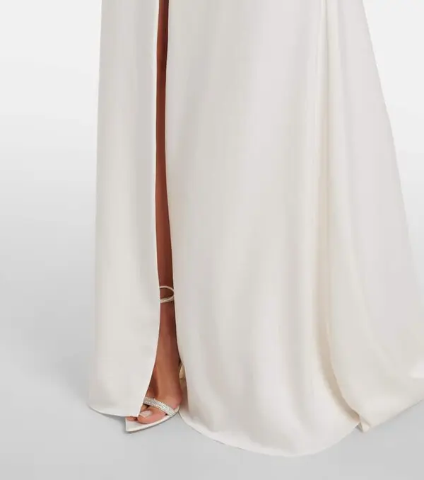 Alex Perry Open-back Satin Crêpe Gown