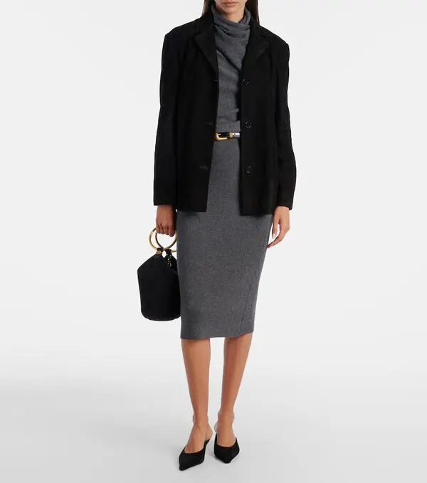 Nour Hammour Opus Suede Blazer