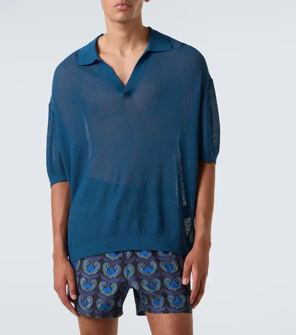 Commas Knitted Polo Shirt