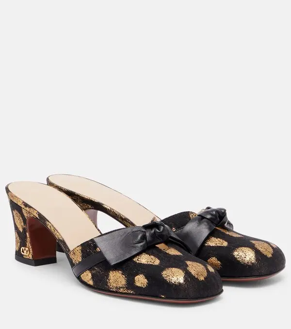 Valentino Garavani Knotty 60 Bow-detail Mules - Black