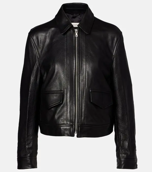 Nour Hammour Layne Leather Jacket - Black