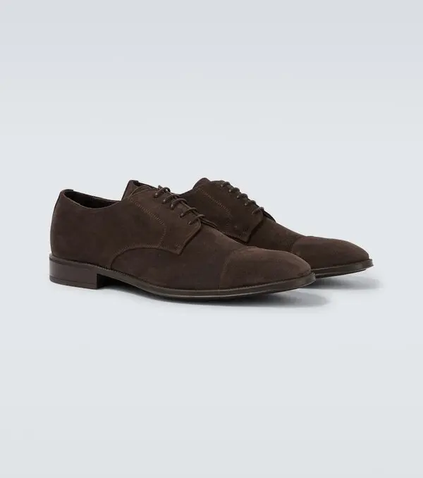 Canali Suede Derby Shoes