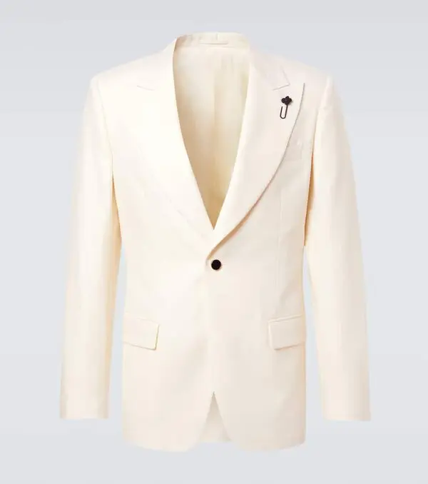 LARDINI Single-breasted Virgin Wool Blazer