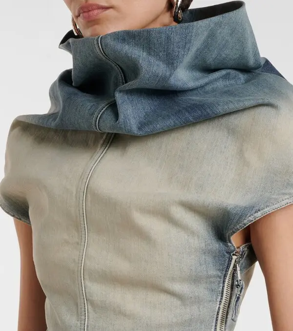 Rick Owens Draped Denim Top