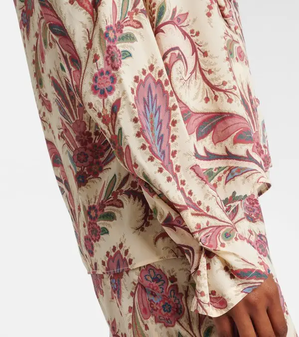 Etro Printed Ruffled Blouse