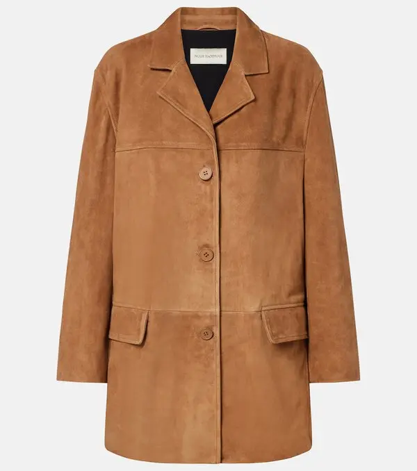 Nour Hammour Voltia Suede Jacket - Brown