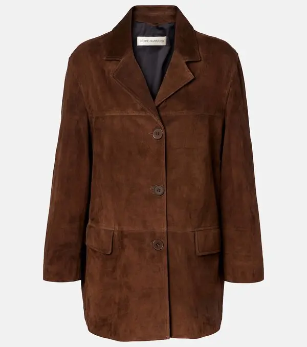 Nour Hammour Voltia Suede Jacket - Brown