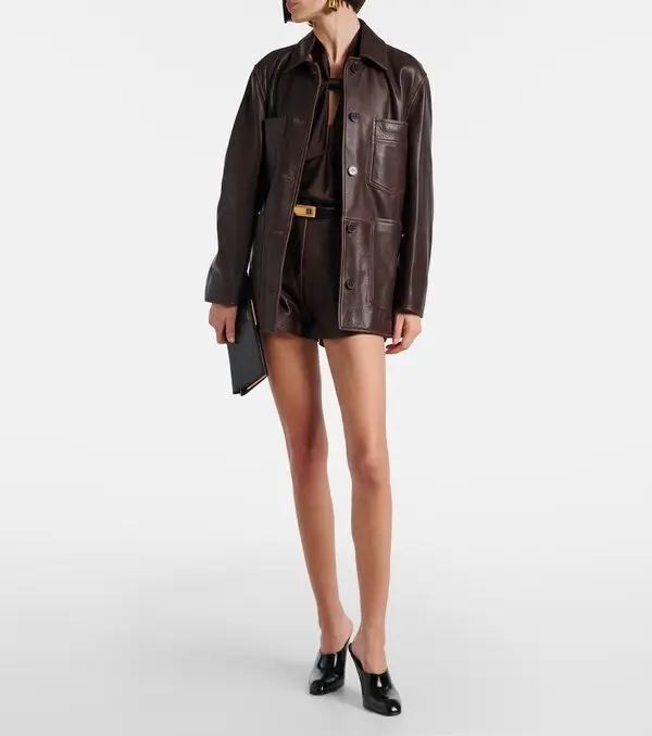 Nour Hammour Lamb Leather Jacket