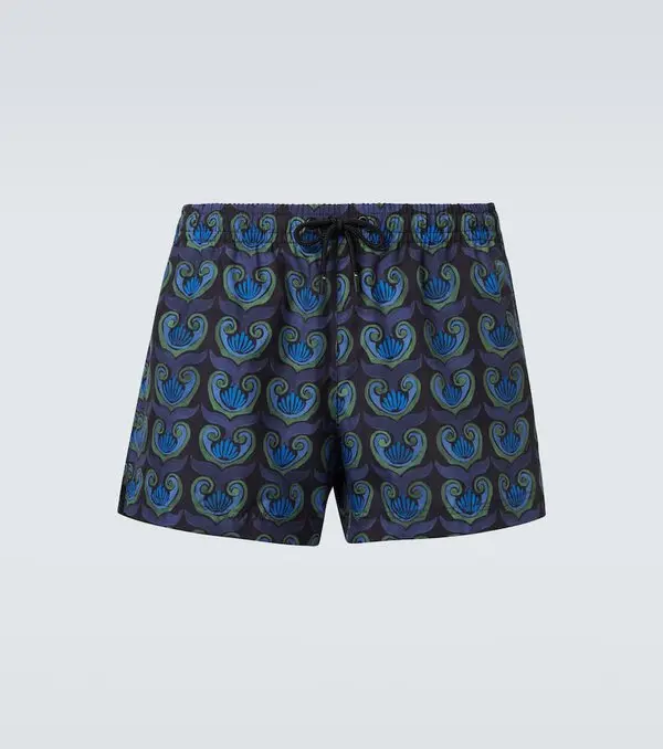 Commas Printed Swim Trunks - Blue