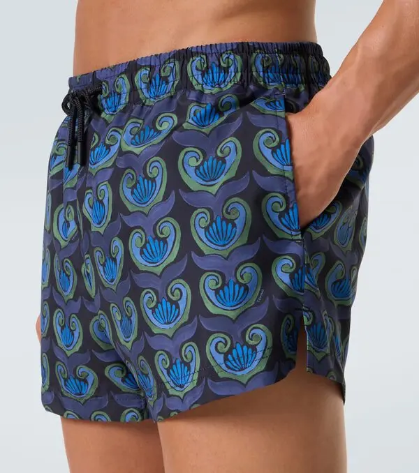 Commas Printed Swim Trunks - Blue