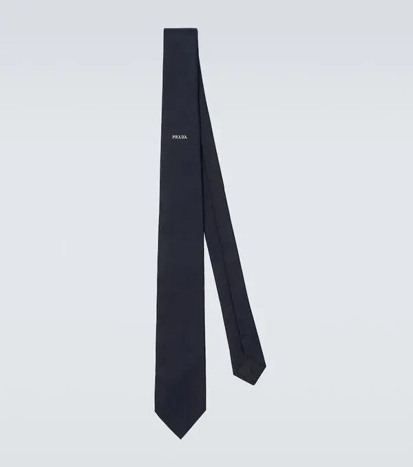 Prada Silk Tie - Blue