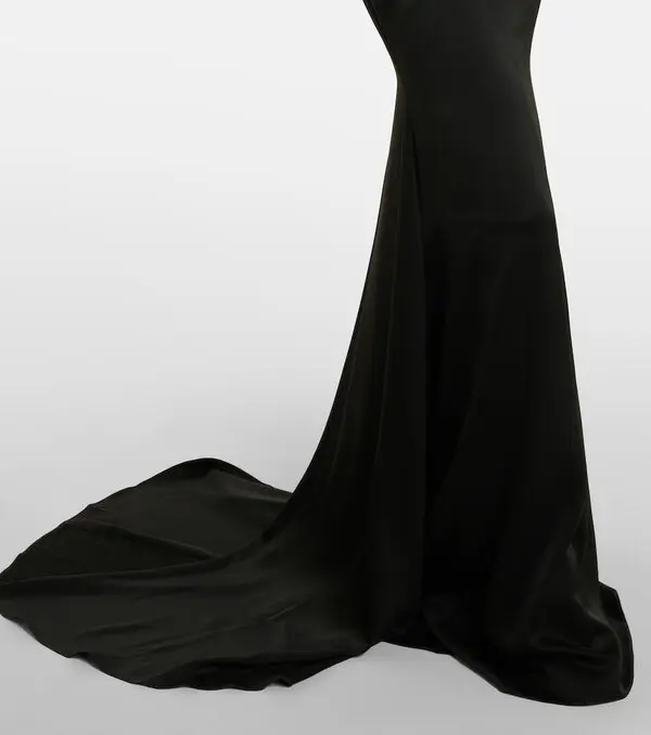 Alex Perry Satin Crêpe Gown - Black