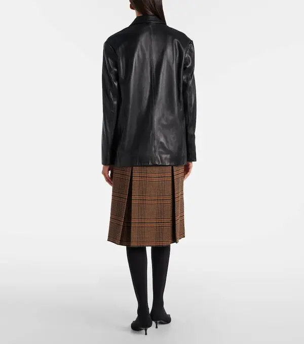 Nour Hammour Opus Leather Blazer