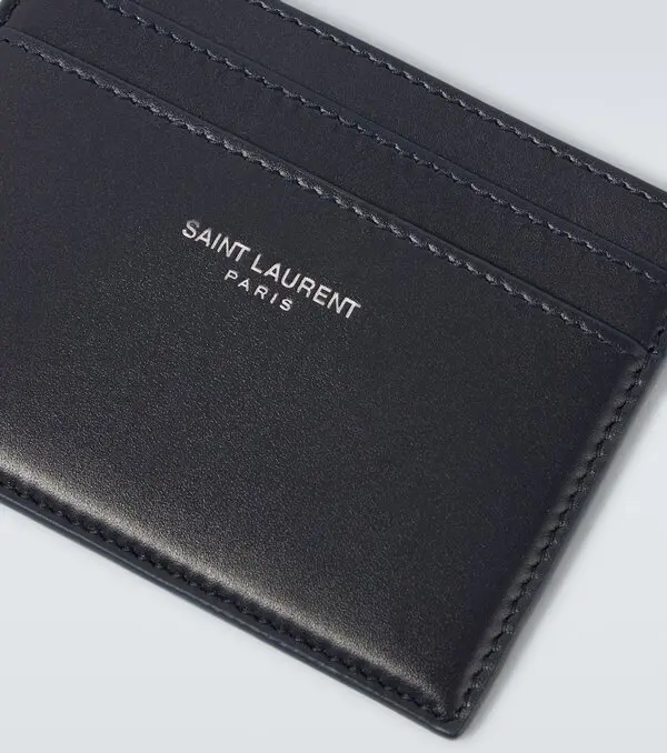 Saint Laurent Logo Leather Card Holder