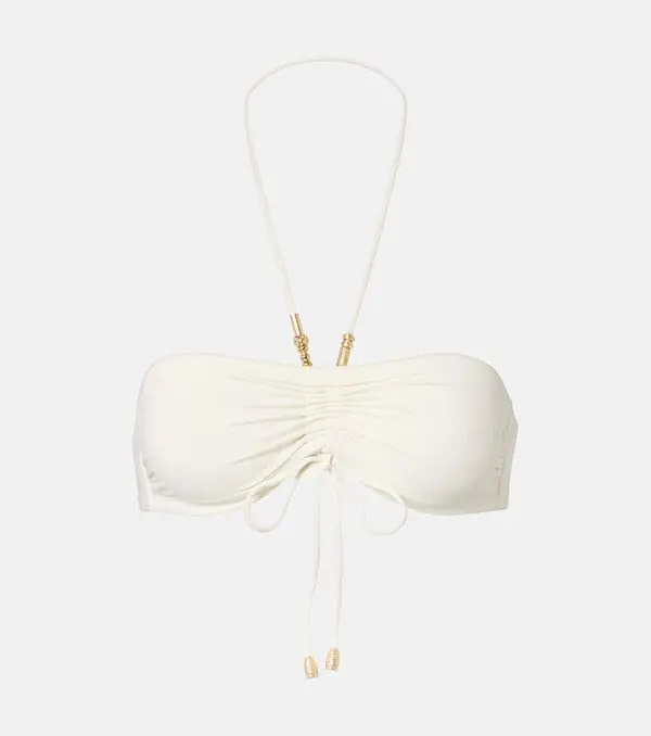 ERES Melia Gathered Bandeau Bikini Top - Beige