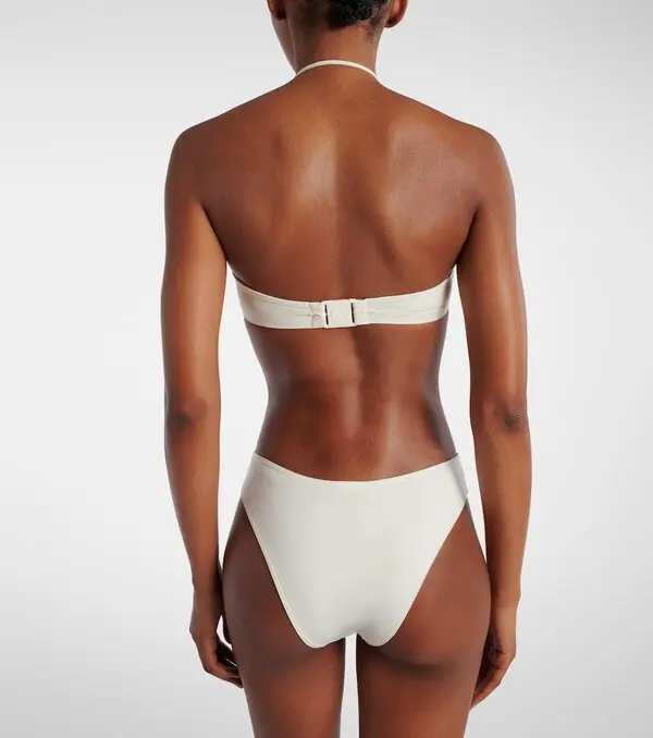 ERES Melia Gathered Bandeau Bikini Top - Beige