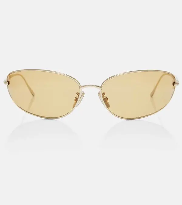 Loewe Signature Oval Sunglasses - Gold