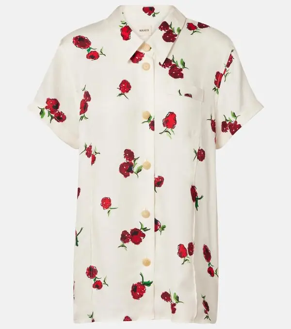 Khaite Keefe Printed Twill Shirt