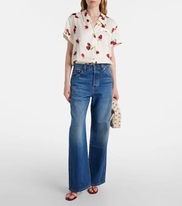 Khaite Keefe Printed Twill Shirt