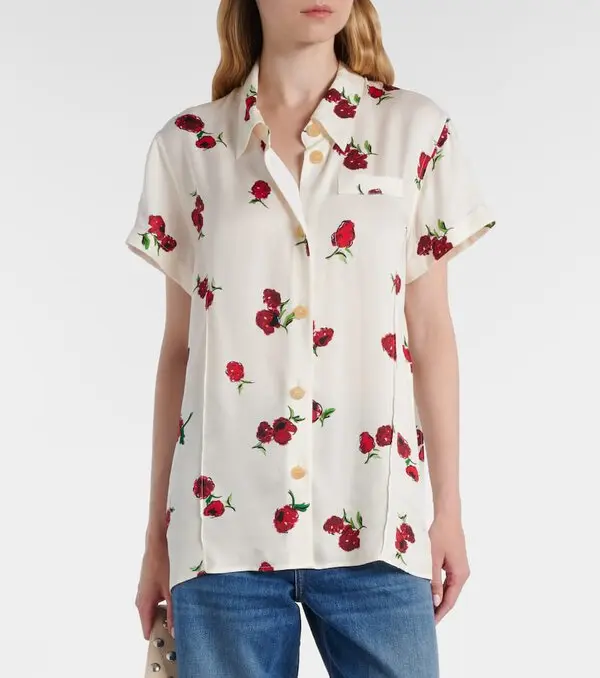 Khaite Keefe Printed Twill Shirt