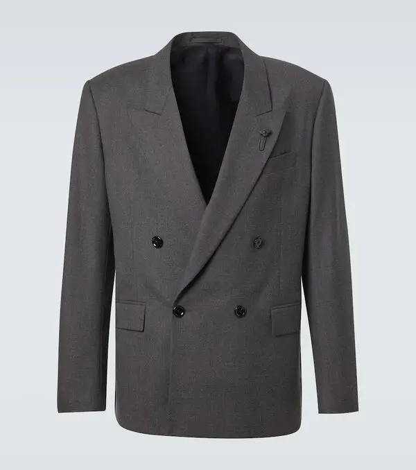 LARDINI Double-breasted Wool Blazer