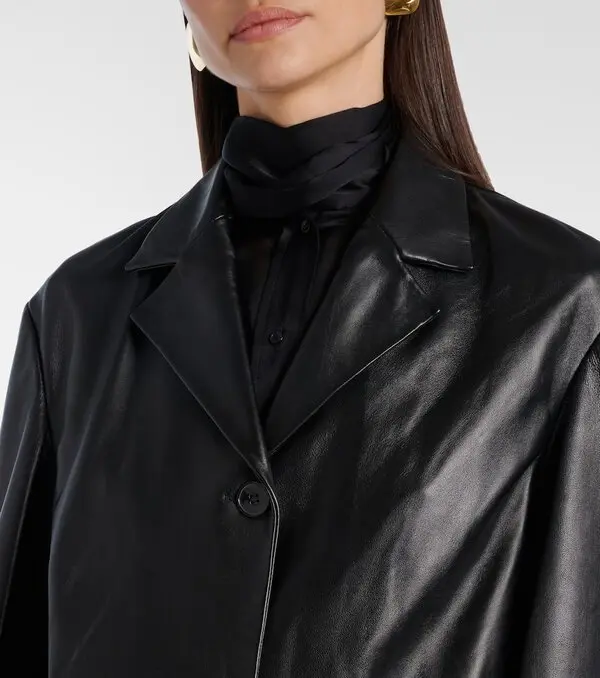 Nour Hammour Opus Leather Blazer