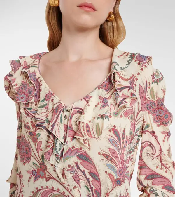 Etro Printed Ruffled Blouse - Multicoloured
