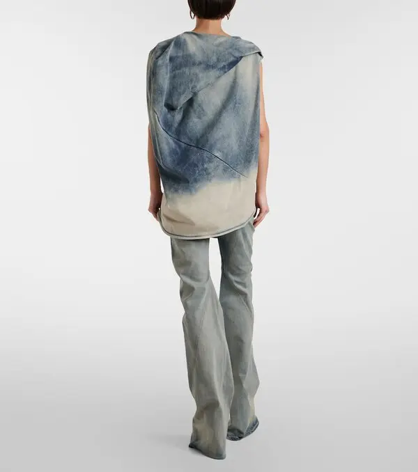 Rick Owens Draped Denim Top - Blue