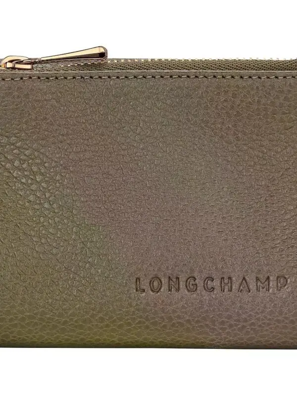 Longchamp Leather Card Holder - Brown