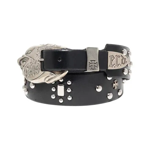 Enfants Riches Déprimés Eagle Petit Iron Cross Stud Belt - Black