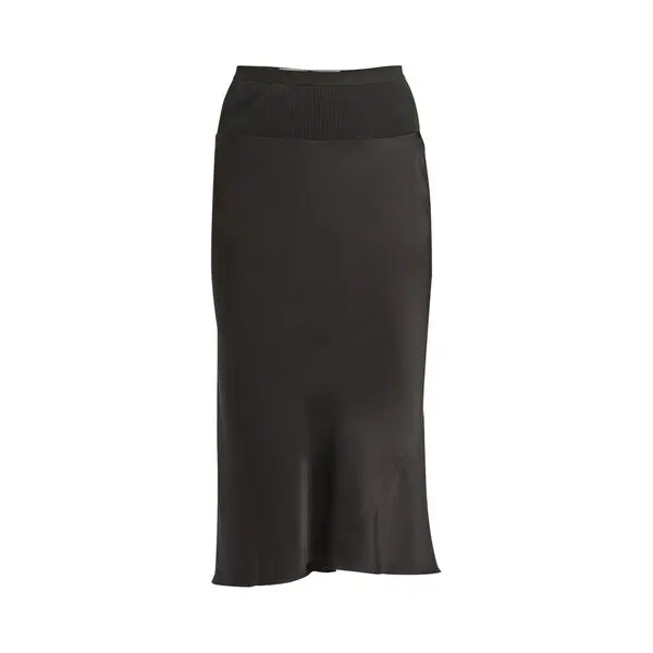 Rick Owens Charmeuse A-line Bias Skirt