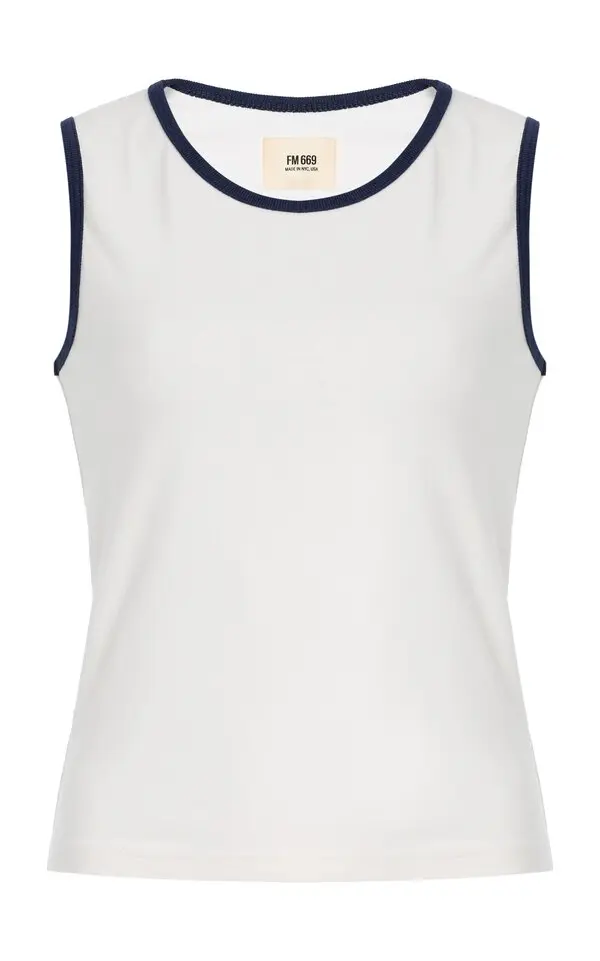 FM 669 Cotton Tank Top - White