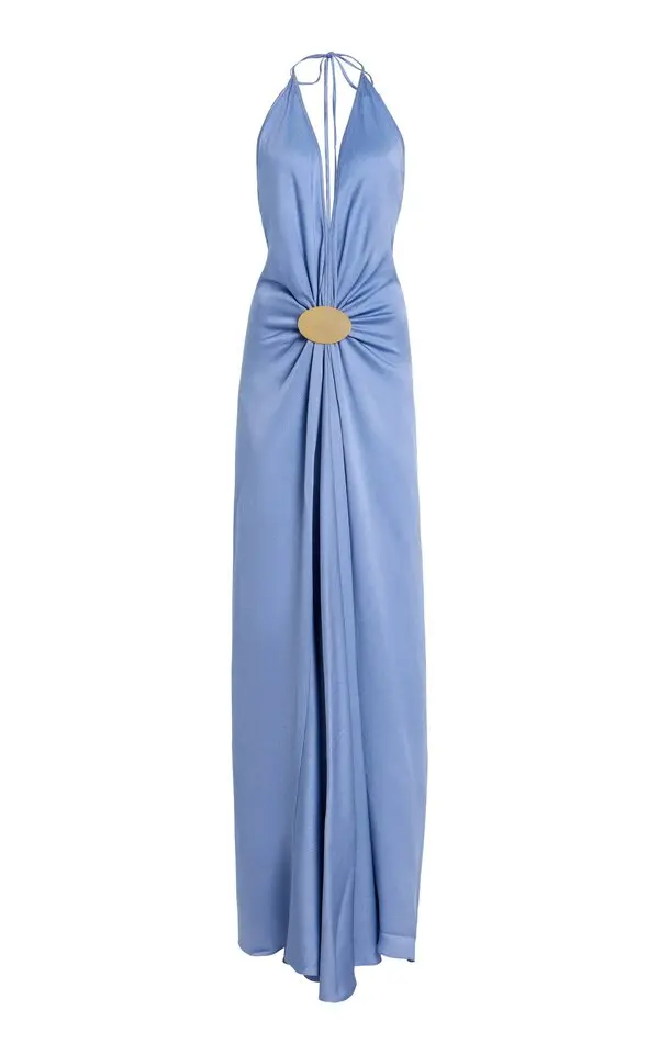 Silvia Tcherassi Aiko Gathered Maxi Dress