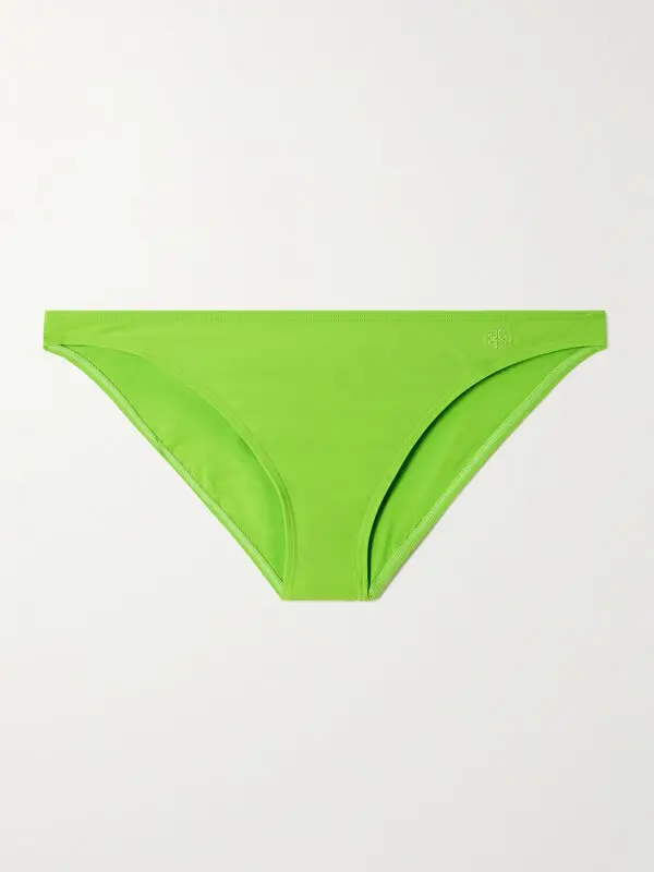 Tory Burch Embroidered Bikini Briefs - Green