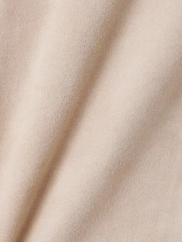 Stouls Miuccia Paneled Suede Mini Dress - Neutrals