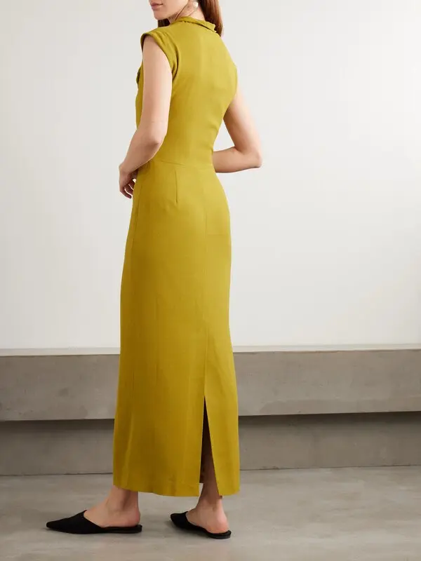 Tove Babette Draped Crepe Maxi Dress