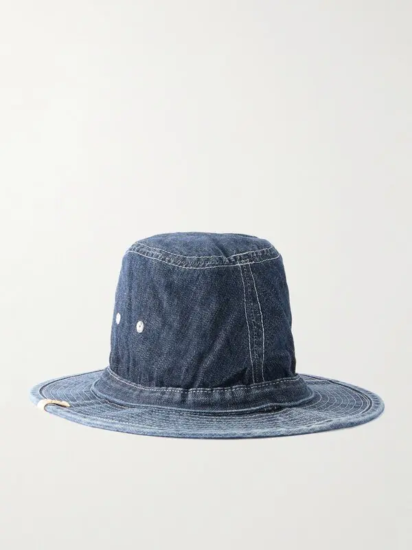 Visvim Logo-appliqued Denim Fedora