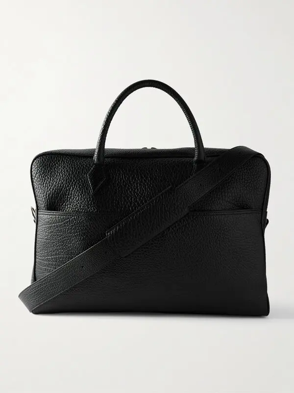 METIER Closer Two Day Full-grain Leather Weekend Bag - Black