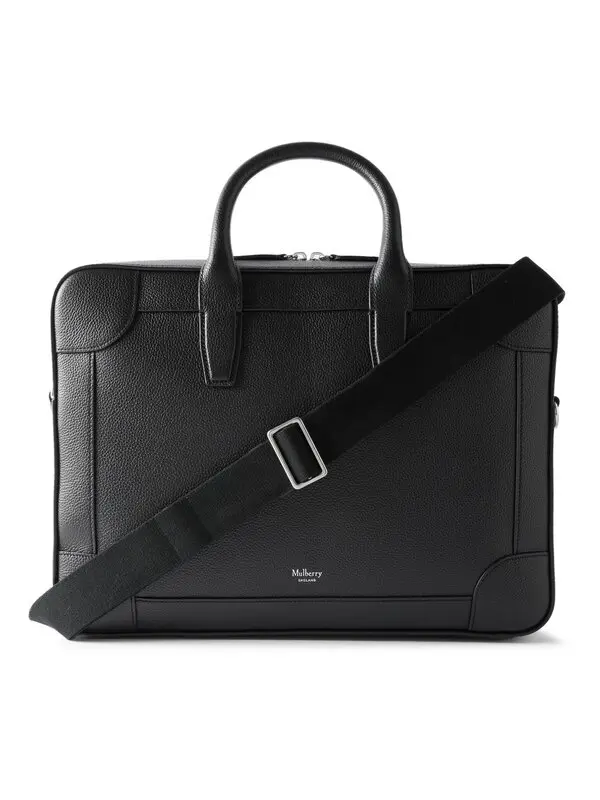 Mulberry Belgrace Full-grain Leather Briefcase - Black