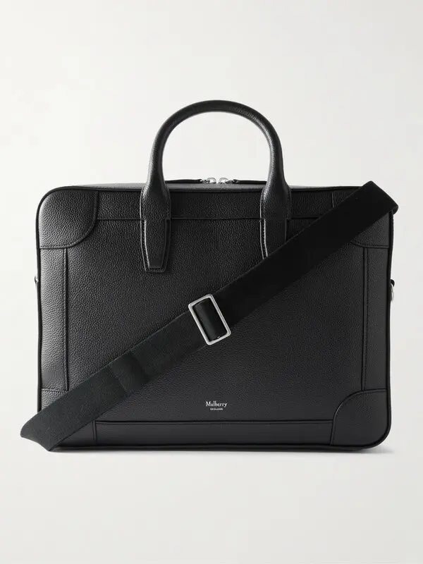 Mulberry Belgrace Full-grain Leather Briefcase - Black