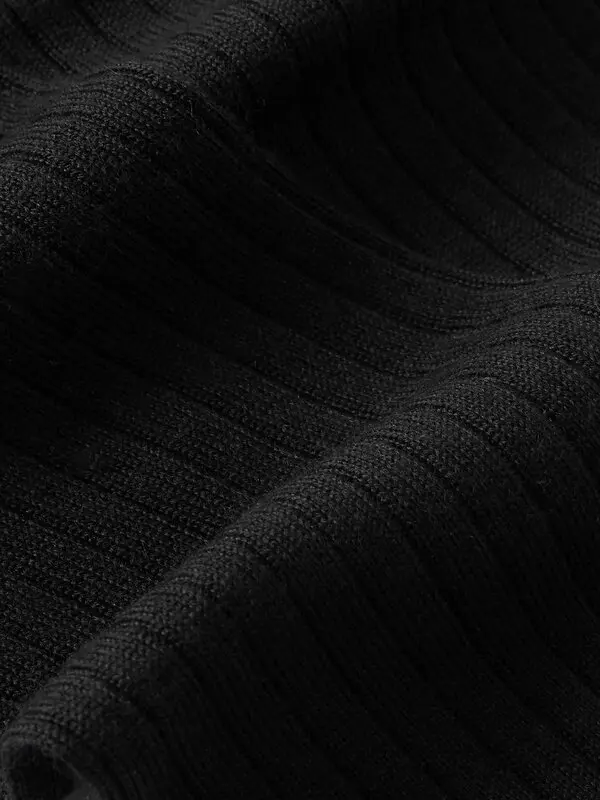 Loro Piana Sottile Ribbed Wool, Cashmere And Silk-blend Socks