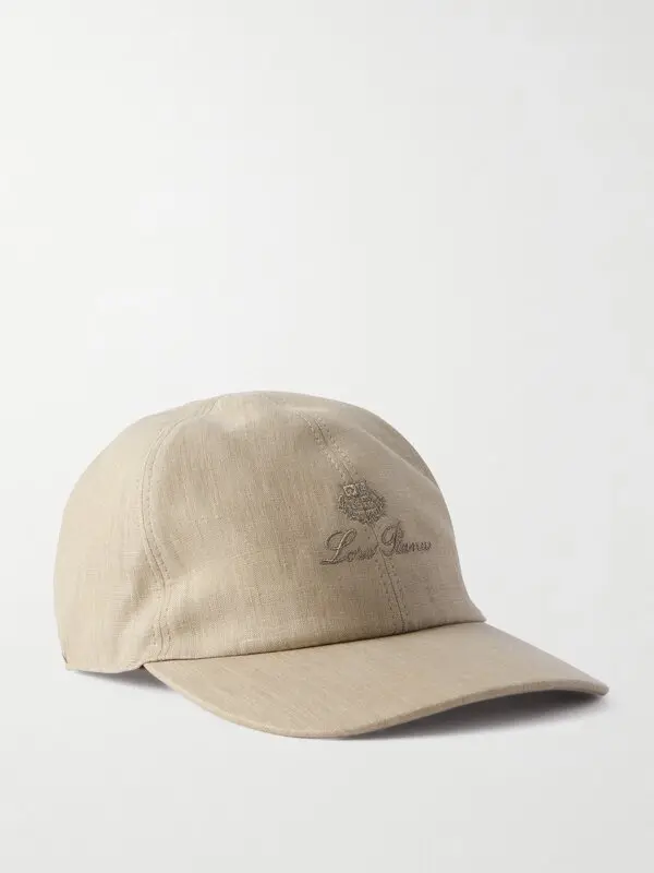 Loro Piana Logo-embroidered Linen Baseball Cap - Neutrals