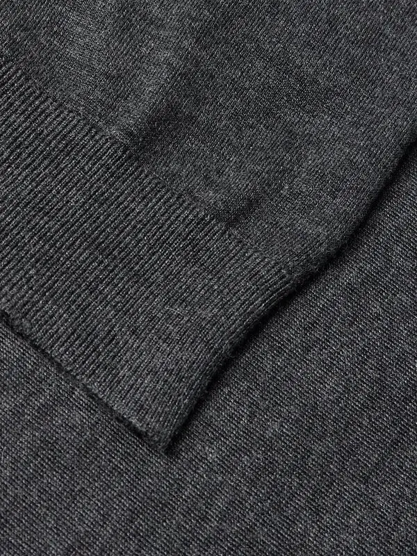 Loro Piana Sottile Slim-fit Wool, Silk And Cashmere-blend Sweater - Gray