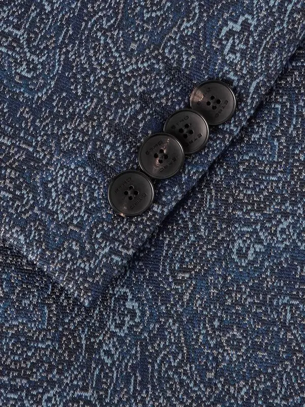 Etro Roma Slim-fit Jacquard Blazer - Blue