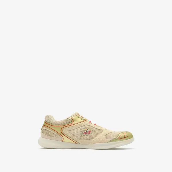 Burberry Check Matrix Sport Sneakers - Gold/clam Beige