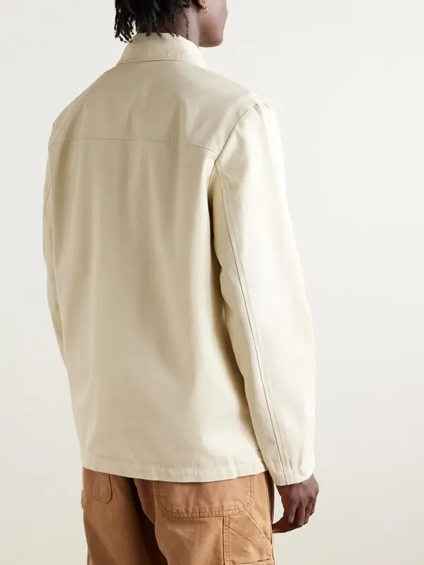 A.p.c. Jeffray Herringbone Cotton Overshirt - Neutrals