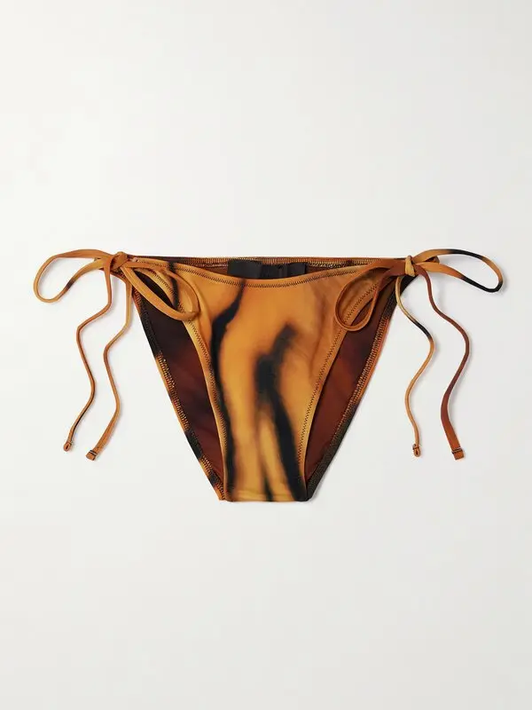 SKIMS Roberto Cavalli Signature Swim Dipped Tie Bikini Bottom - Multi