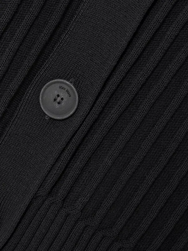 Max Mara Bimba Ribbed Cotton-blend Vest - Black